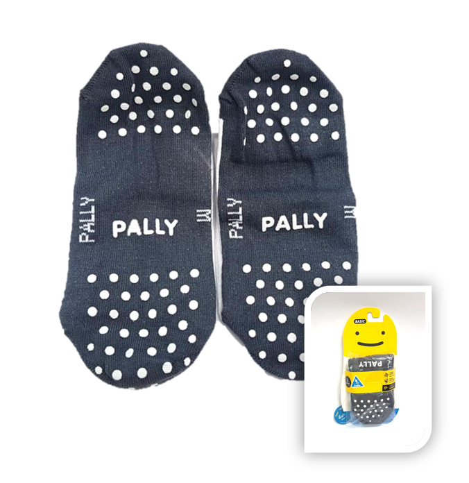 ถุงเท้านักเรียนพาวลี่ ลายจุด ข้อสั้นพื้นเทา แอนตี้แบคทีเรีย กันกลิ่นอั ...